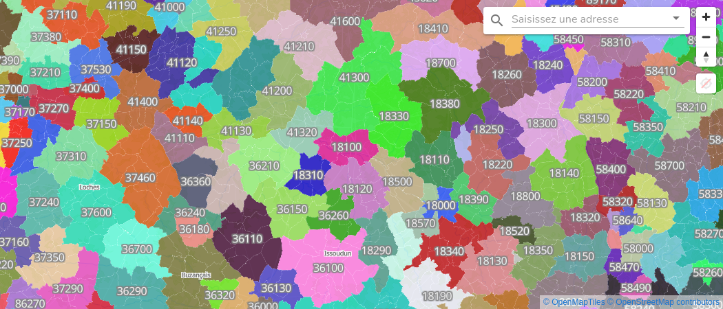 Base officielle des codes postaux